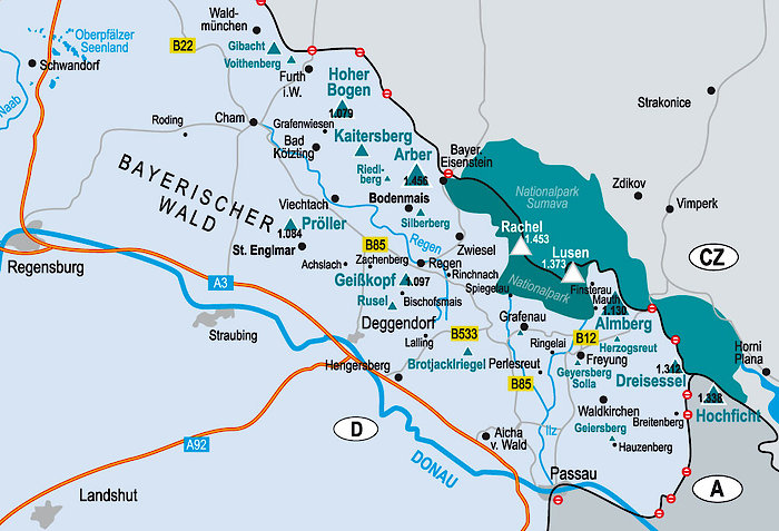 Skigebiete im Bayerischen Wald. Zahlreiche Ski- und Langlaufregionen im ...